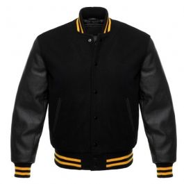 Black Letterman Jacket Men | Black Letterman Jacket