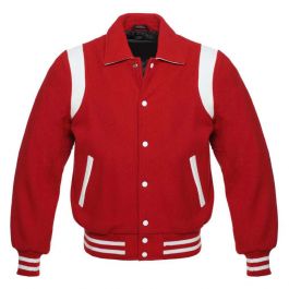 Get Kids Red Retro Varsity Jacket at Best Price | Saida Gear