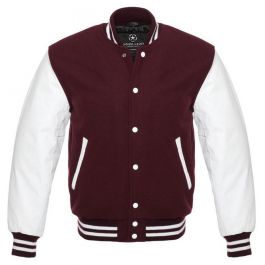 Maroon And White Varsity Jacket Womens | Custom Maroon And White ...