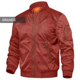 Orange Bomber Jacket | Custom Orange Bomber Jacket| Saida Gear