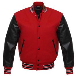 Fashionable Red Varsity Jacket Kids | Saida Gear