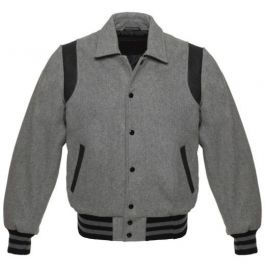 High Quality Retro Varsity Jacket Grey | Saida Gear