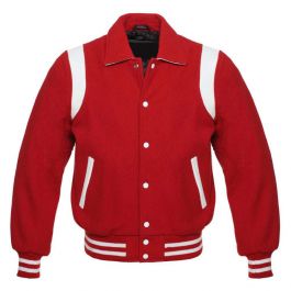 Stylish Retro Varsity Jacket Red | Saida Gear